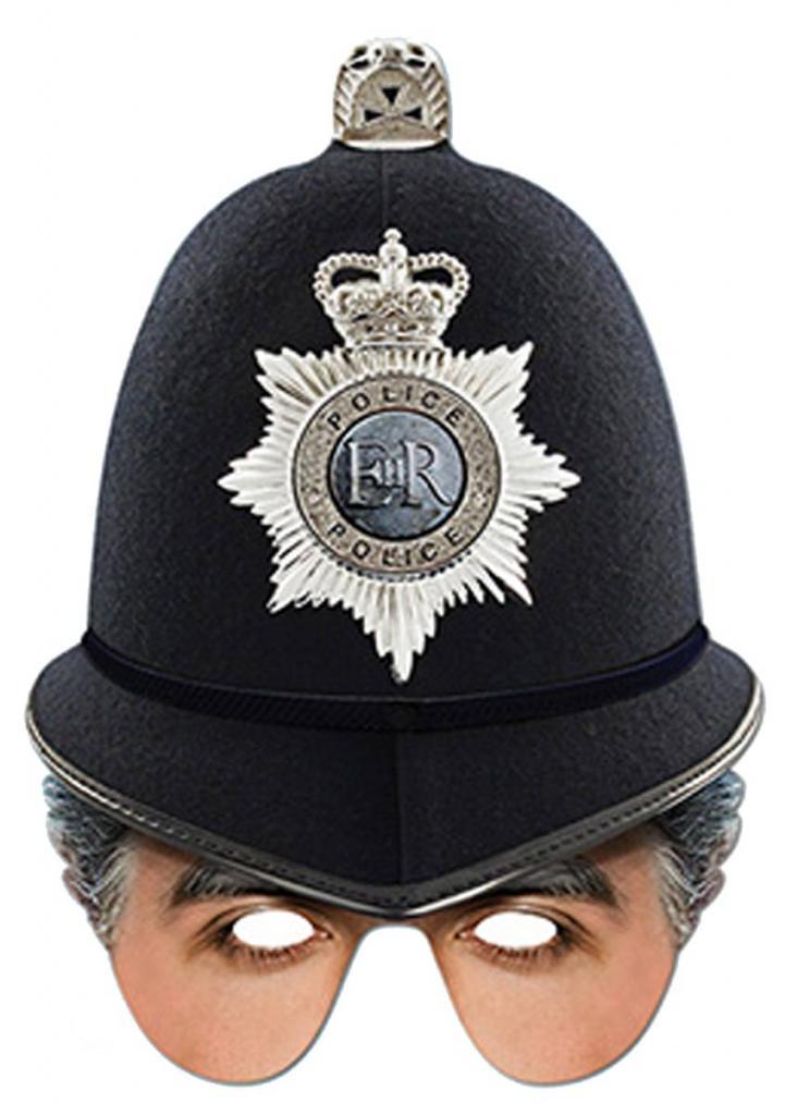 Policeman Half-Face Mask by Mask-erade POLIC01 | Karnival Costumes; UK