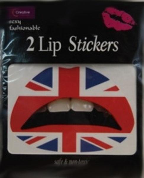Union Jack Lip Tattoos by Creative Collection T2000 | Karnival Costumes