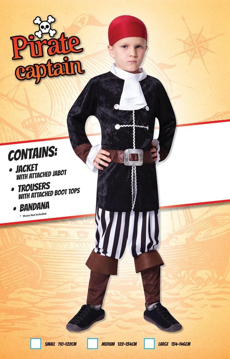 Boy's Pirate Captain Fancy Dress Costume by Breistol Novelties CC436 ...