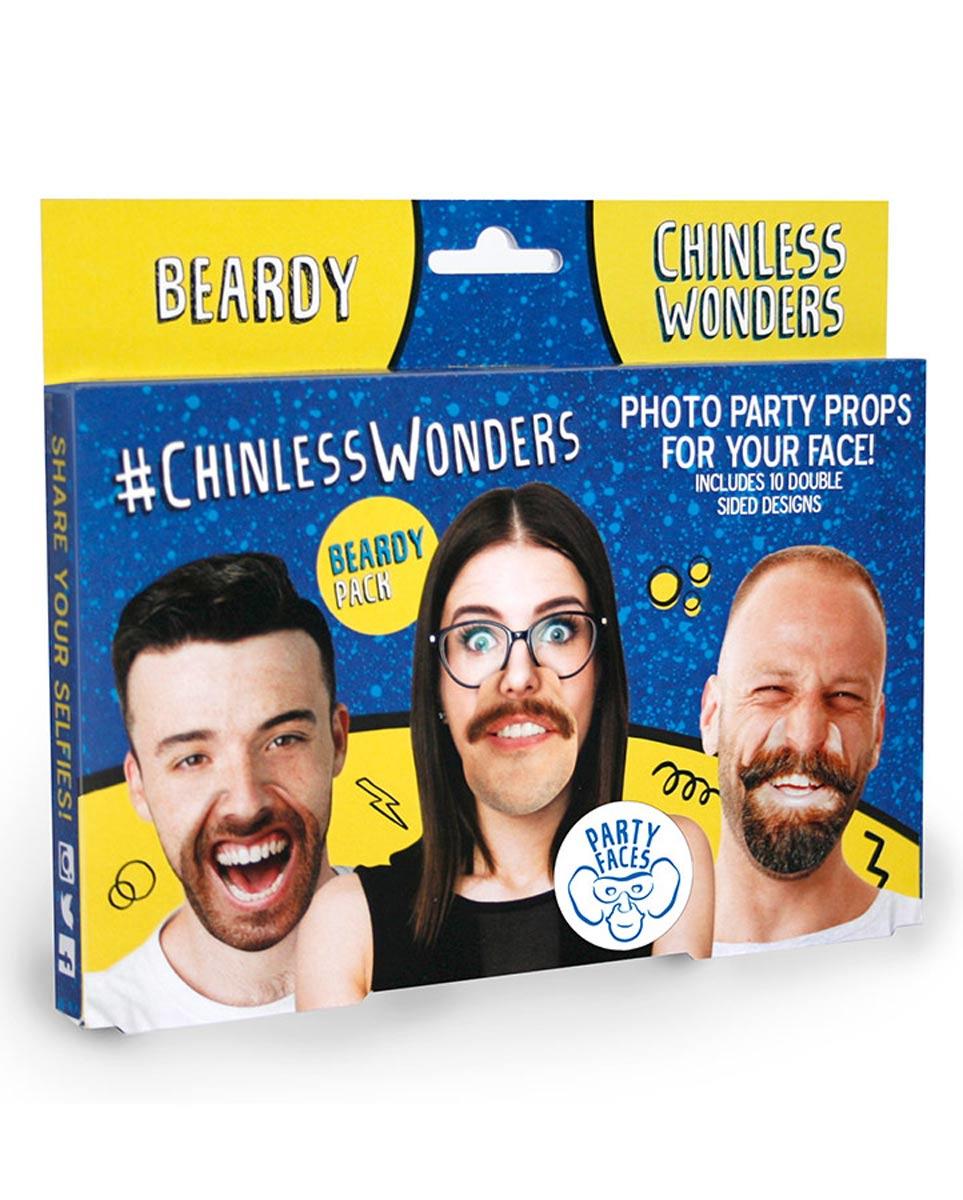 Beardy Chinless Wonders Pk10 by Mask-erade CWBEA01 | Karnival Costumes
