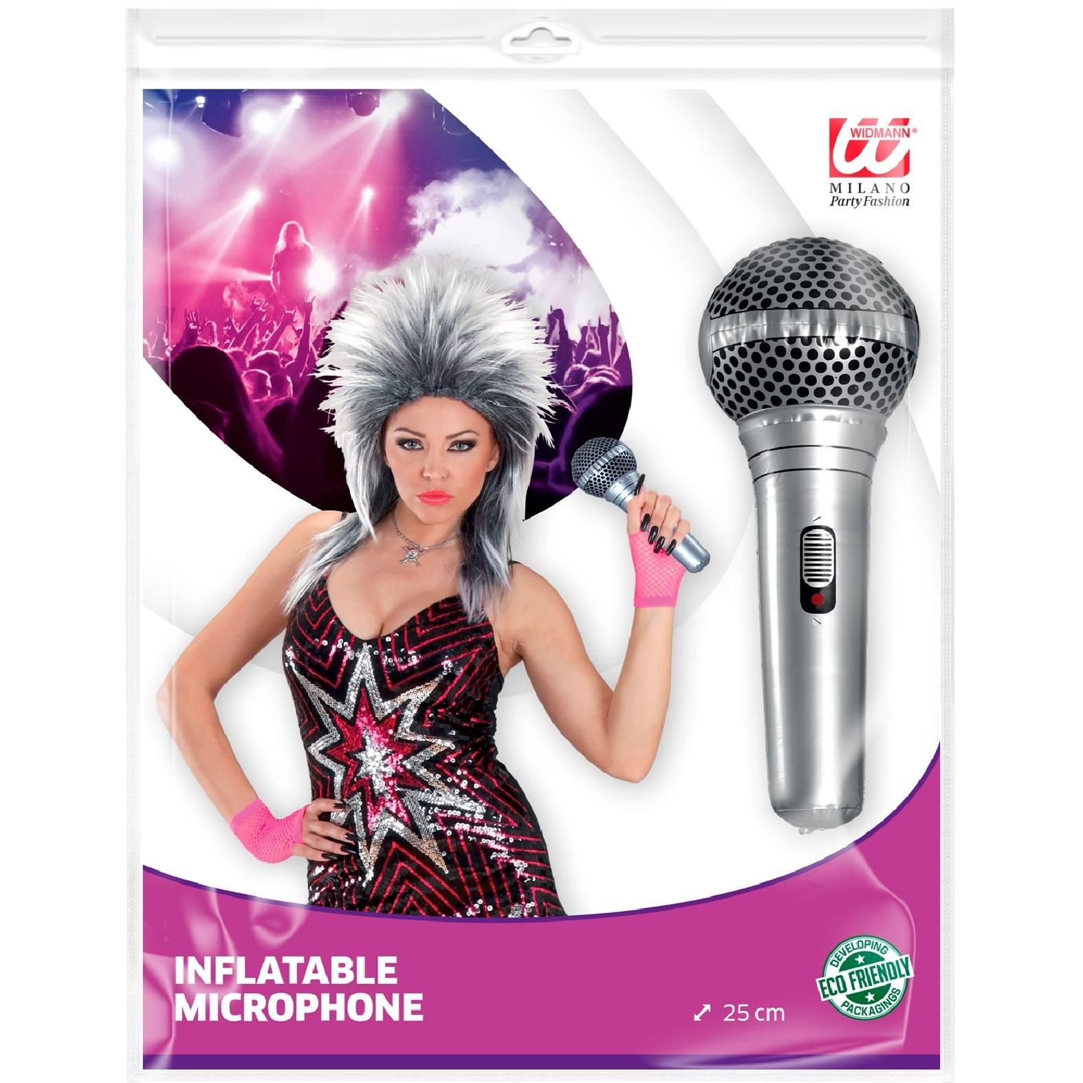 25cm realsitic Inflatable Microphone by Widmann 0515M | Karnival Costumes