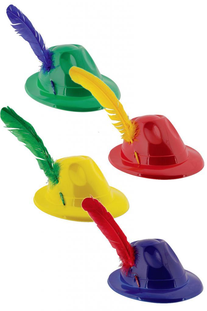 Oktoberfest Alpine Hats with Long Feather