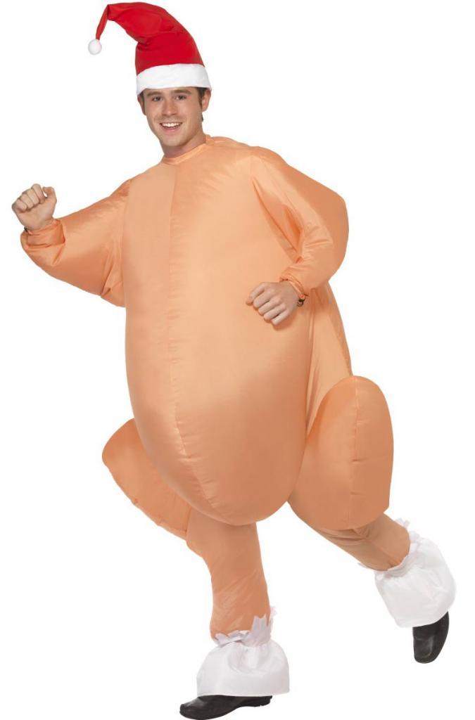 Battery Operated Inflatable Christmas Turkey Costume by Smiffy 32769 ...