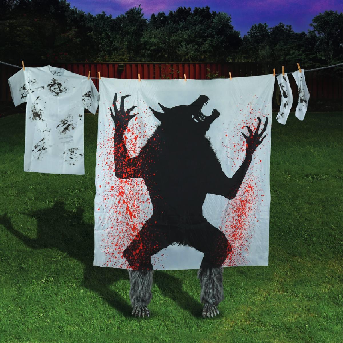 Bloody Werewolf Silhouette Halloween Decoration Prop by Palmers 6549W ...