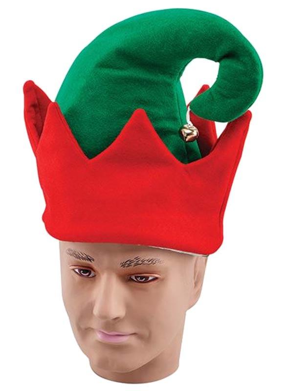 Deluxe Elf Hat with Red Hat Band
