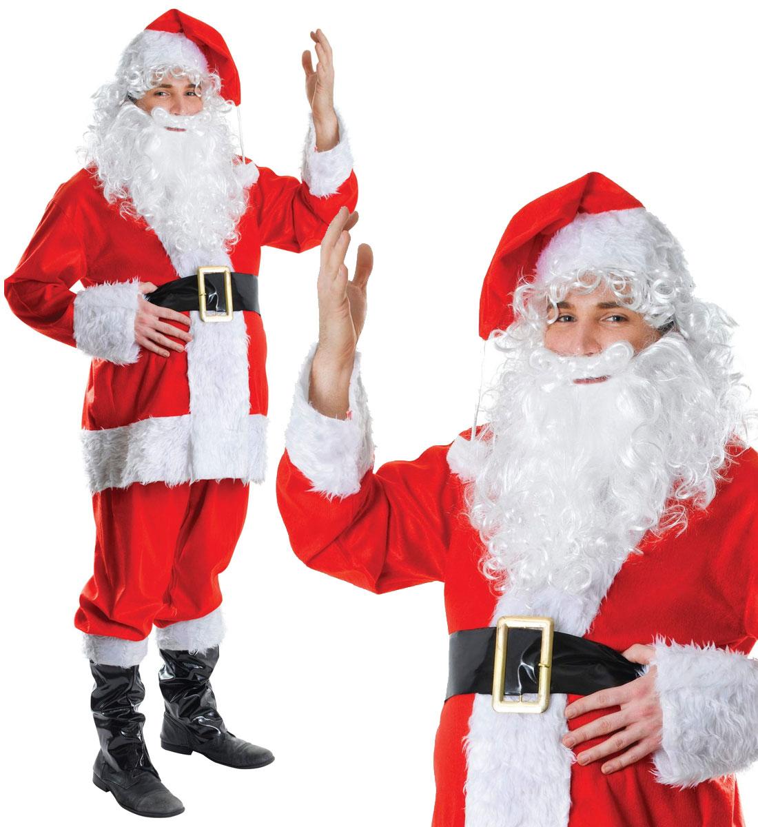 Seven Piece Father Christmas Santa Suit by Bristol Novelties AC633 ...