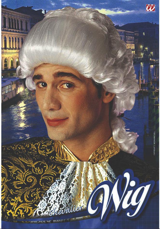 Baroque Chevalier Wig in White by Widmann A6028 | Karnival Costumes
