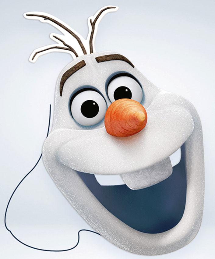 Frozen Character Olaf Card Mask by Mask-arade OLAF001 | Karnival Costumes