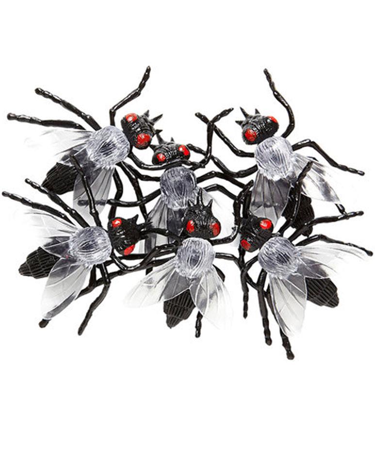 Big Flies for Jokes, Halloween and More in pack of 6 by Widmann 8162 ...