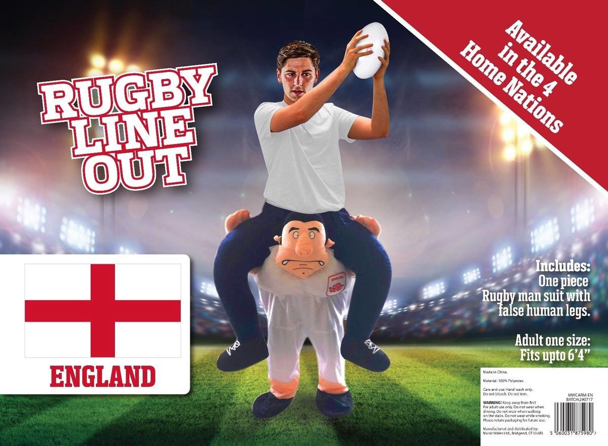 Give Me A Lift England Rugby Player Piggyback Costume MWCARN-EN ...