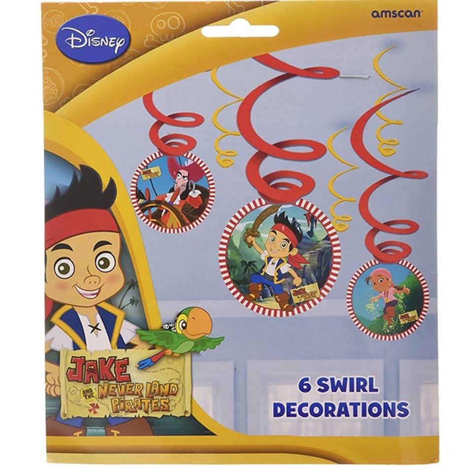 Jake & the Neverland Pirates Swirl Decorations Pk6 by Amscan 996393 ...