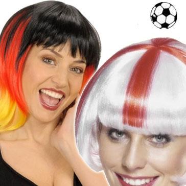 Football Supporters Costume Wigs for Men and Women | Karnival Costumes