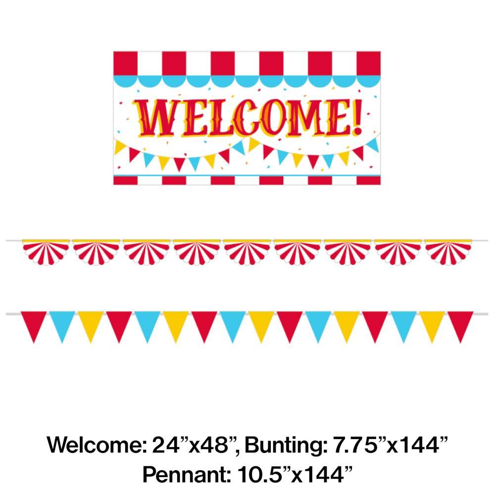 Colourful Carnival Party Banner Set 3pc by Creative Converting 353994 ...