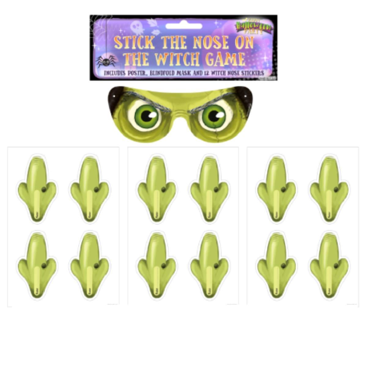 Halloween Party Game Pin the Nose on the Witch by Henbrandt V51458 ...