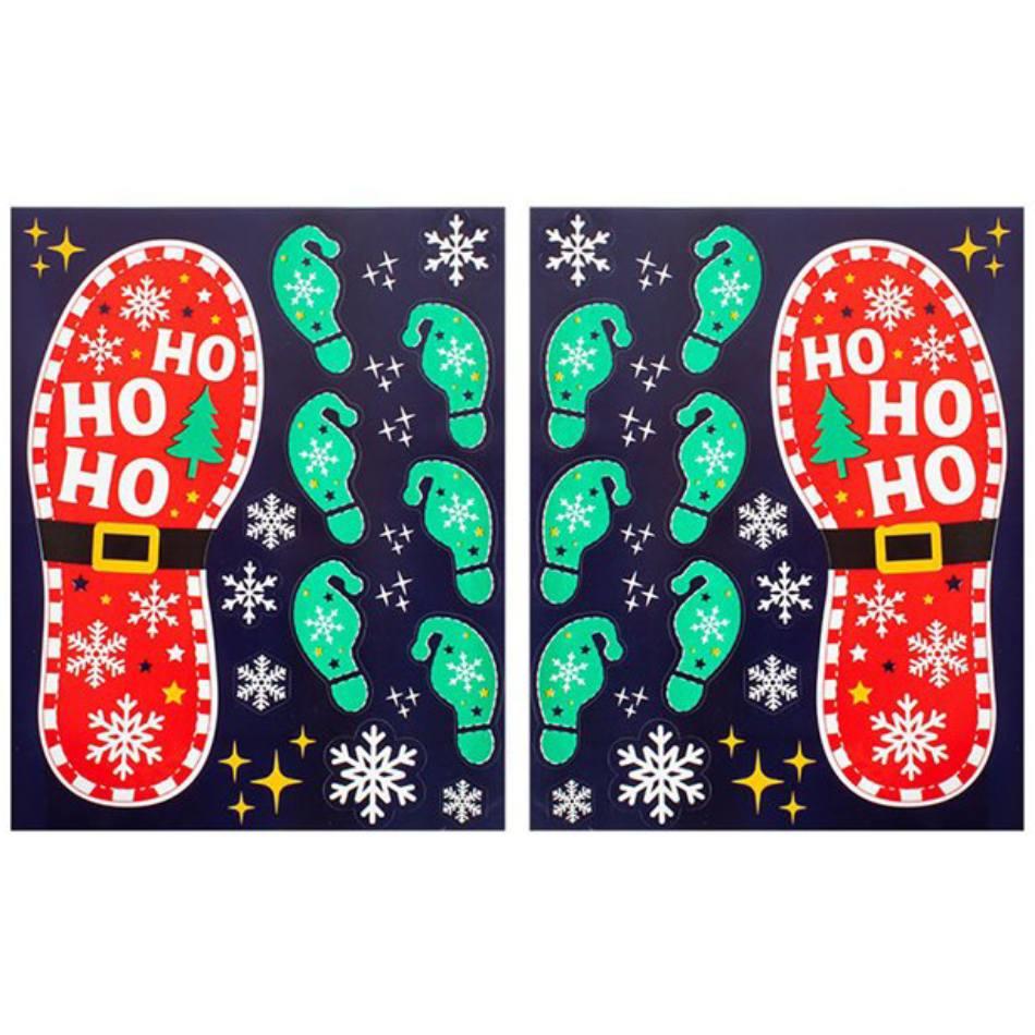 Father Christmas and Elf Foot Prints 2 Sheets Item: XM6245 | Karnival ...