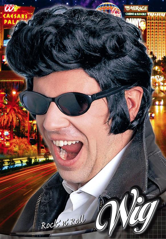 1950s Wig in Black with Quiff by Widmanns E6096 | Karnival Costumes