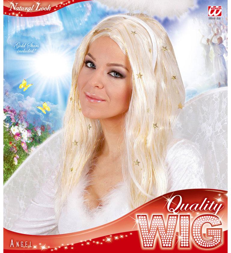 Angel Wig for Women A0586 with Gold Strands & Stars | Karnival Costumes