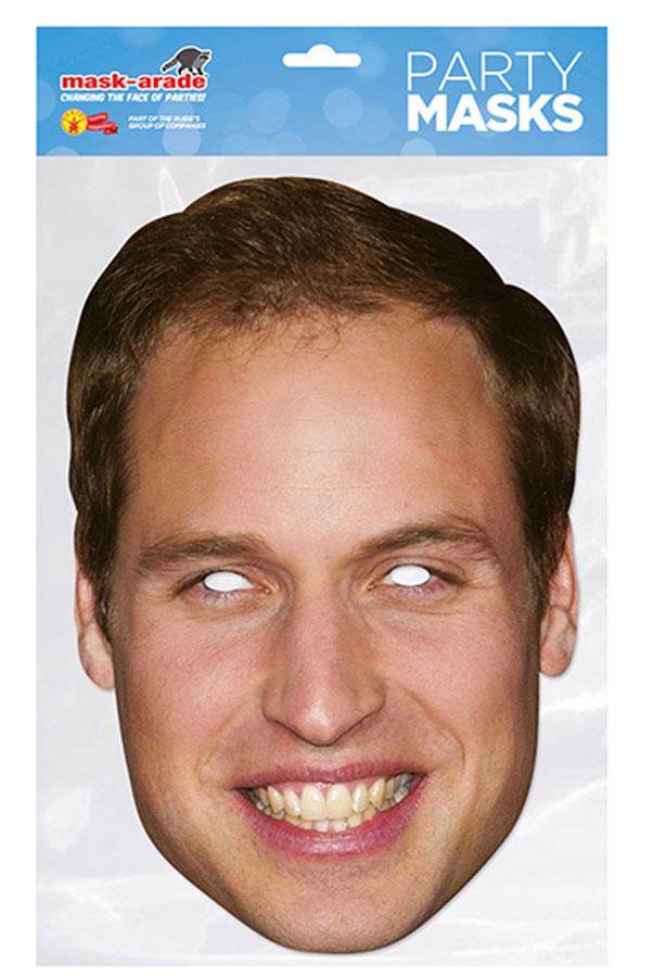 HRH Prince William Face Mask by Mask-arade WILLS01 | Karnival Costumes; UK