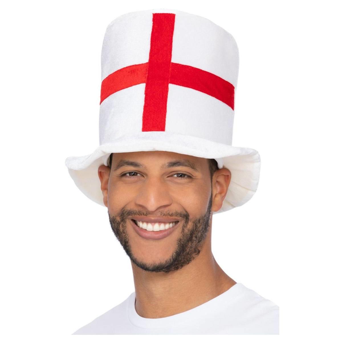 England Flag of St George Top Hat by Smiffys 56392 | Karnival Costumes