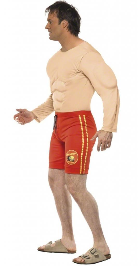 Baywatch Muscle Chest Lifeguard Costume for Men by Smiffys 36584 ...