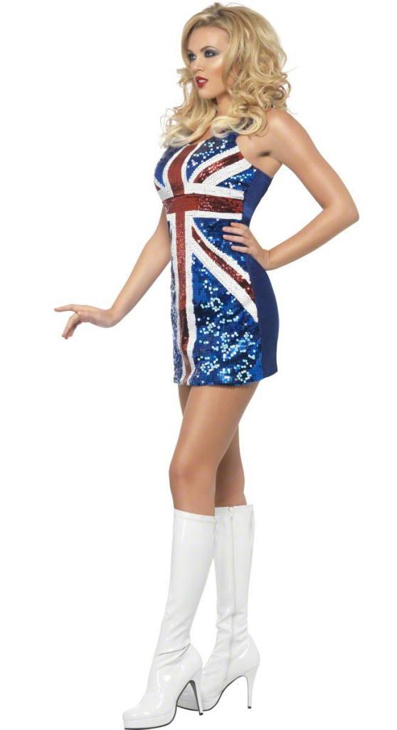 Patriotic Great Britain Union Jack Sparkle Dress by Smiffys 25001 ...