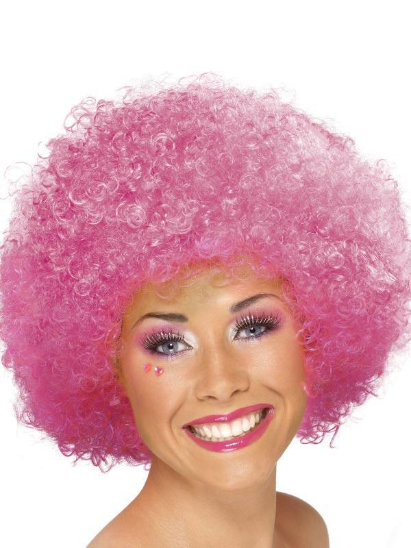 Adult Unisex Mega Afro Pink Wig by Smiffy 20402 | Karnival Costumes