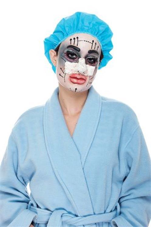 Plastic Surgery Mask - Hospital Patient Costume Accessory