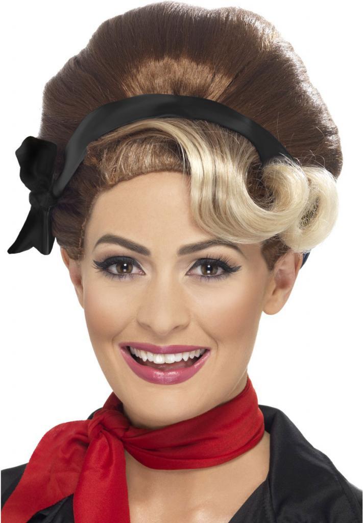 Rockabilly Highlighted Beehive Wig by Smiffys 43225 | Karnival Costumes