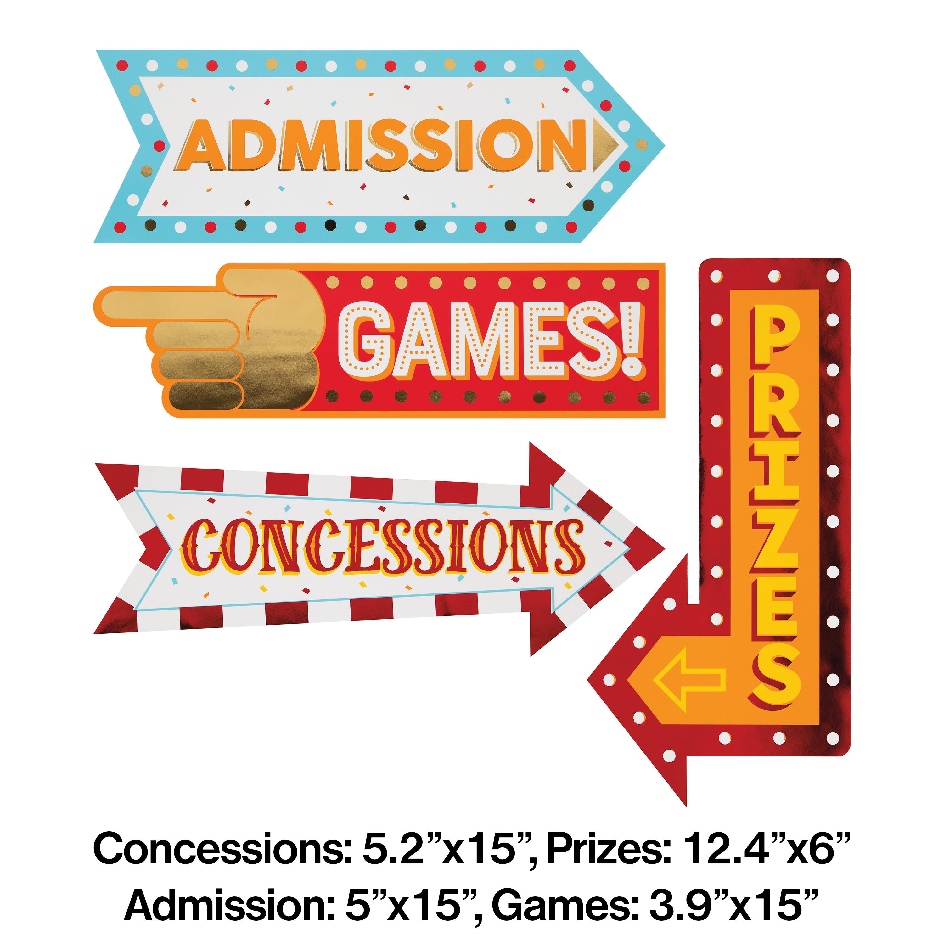 Colourful Carnival Signs with Foil Accents by Creative Converting ...