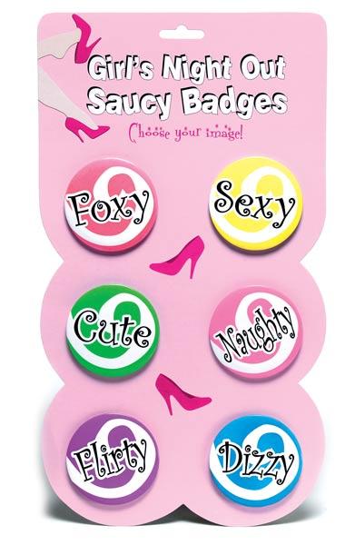 Girls Night Out and Hen Night Badges - Pack 6 Badges | Karnival Costumes