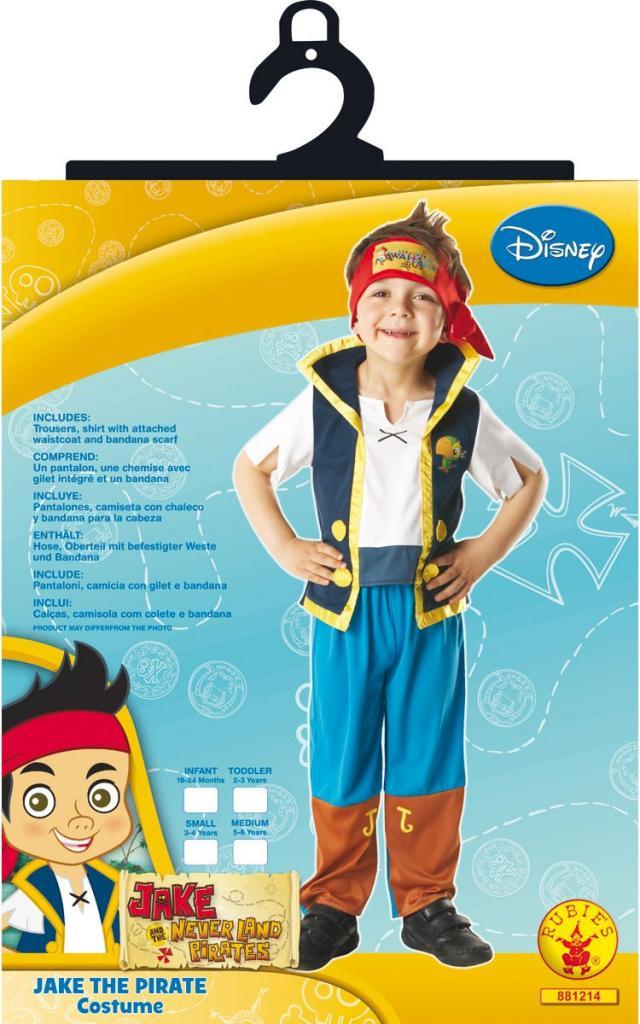 Disneys Jake the Neverland Pirate Fancy Dress Costume by Rubies 881214 ...
