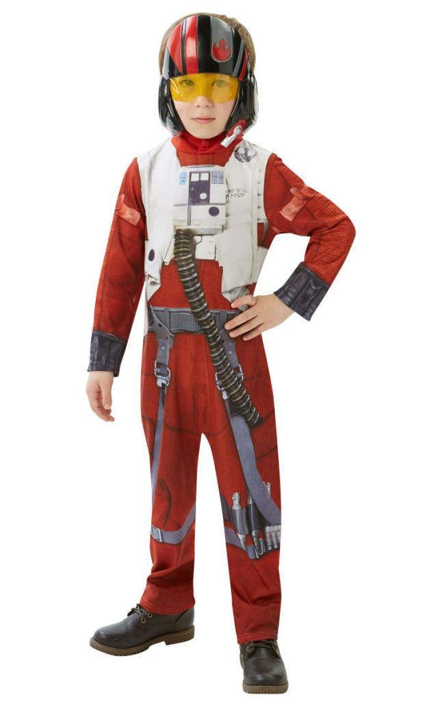 Star Wars Poe X-Wing Fighter Pilot Fancy Dress for Children by Rubies ...