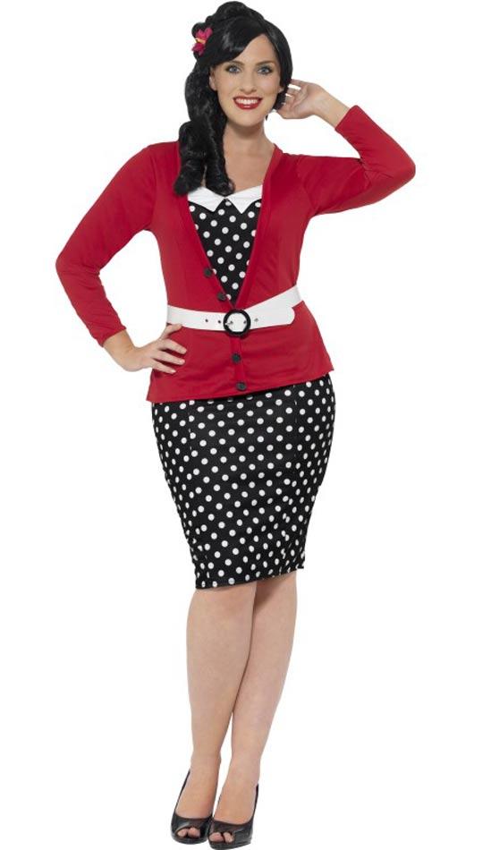 Curves 50's Pin Up Costume by Smifffys 24455 | Karnival Costumes Online ...