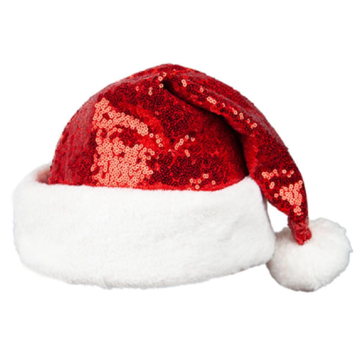 Adult Deluxe Red Sequinned Christmas Hat by Wicked XM-4657 | Karnival ...