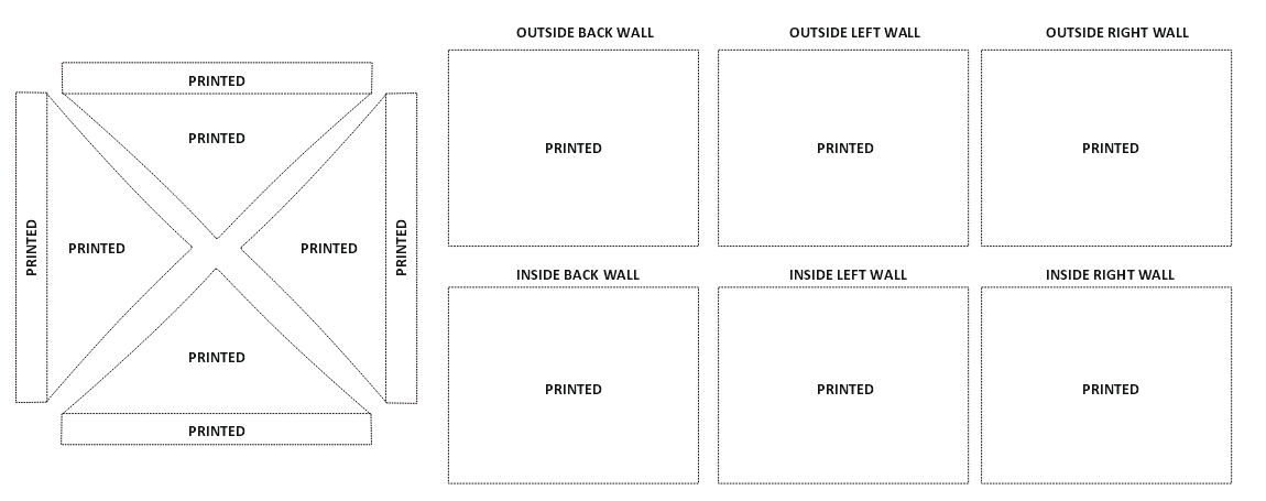 3m x 3m Full Print Gazebo Option E