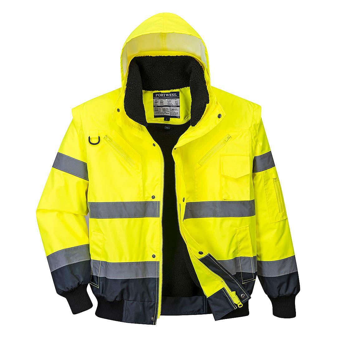 Portwest C465 Hi-Viz Contrast Bomber Jacket