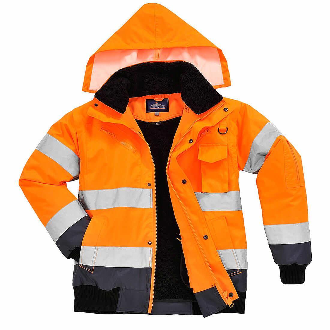 Portwest C465 Hi-Viz Contrast Bomber Jacket