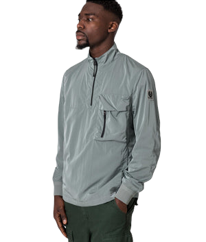 Belstaff Ramp Shimmer Shell Steel Green Jacket