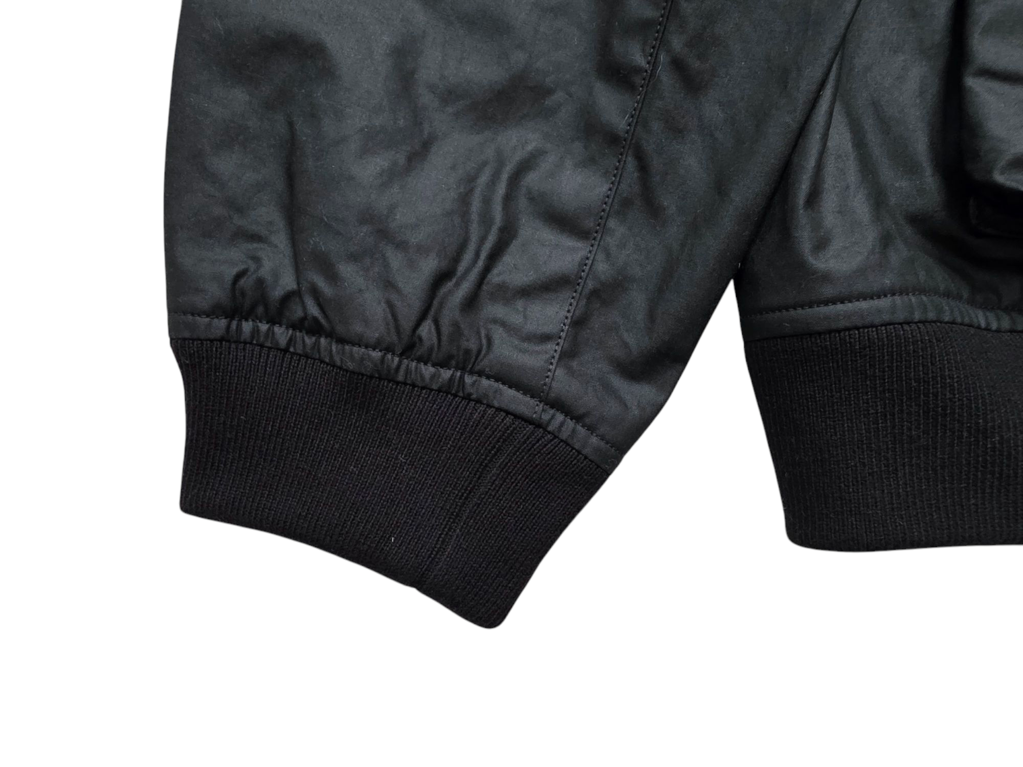 Belstaff Base Waxed Cotton Black Bomber Jacket