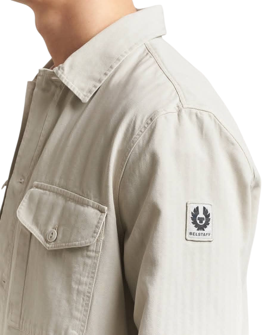 Belstaff CS60 Overshirt Stone Beige Cotton Overshirt Shackett