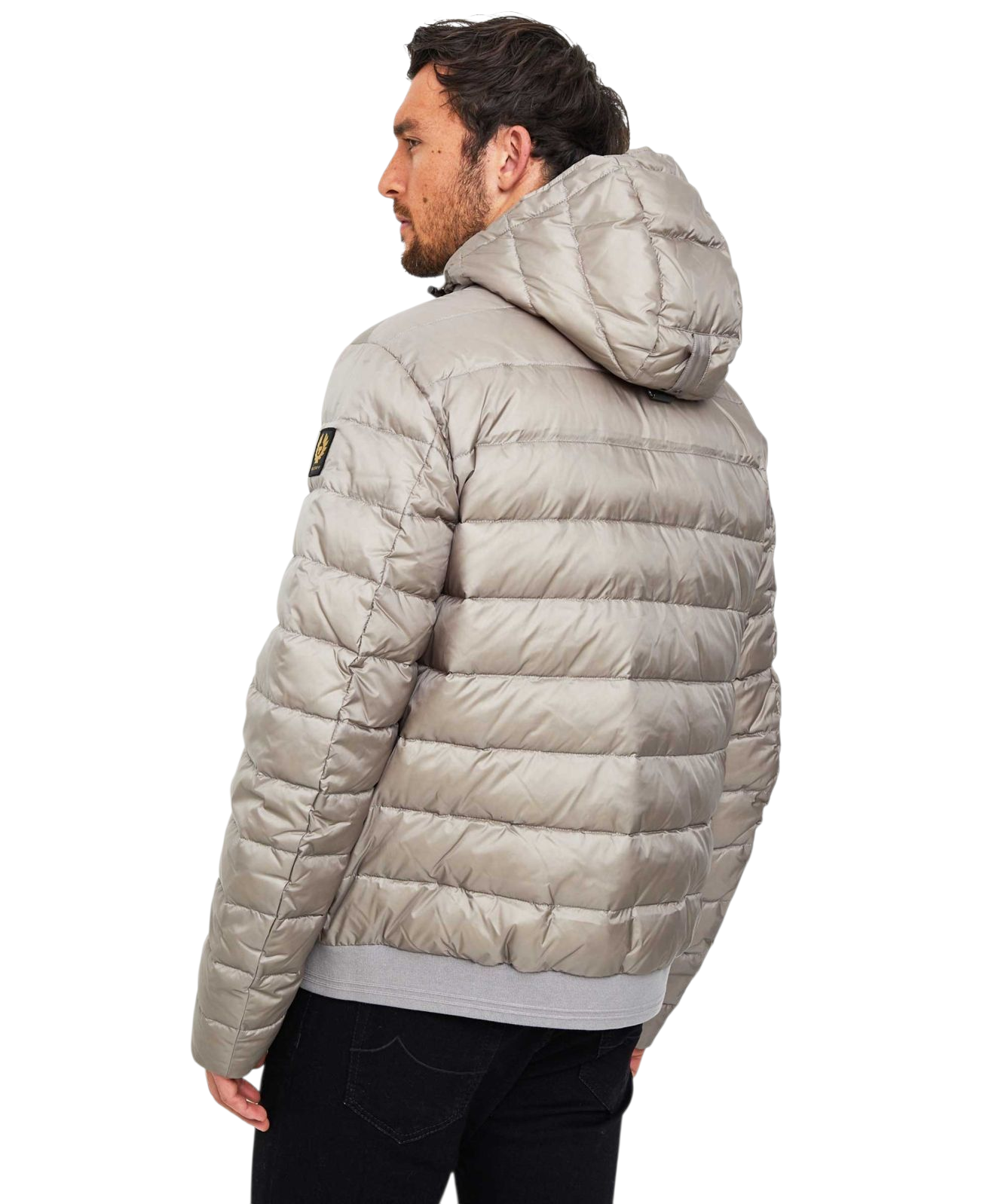 Belstaff Streamline Down Hooded Jacket Chrome Grey