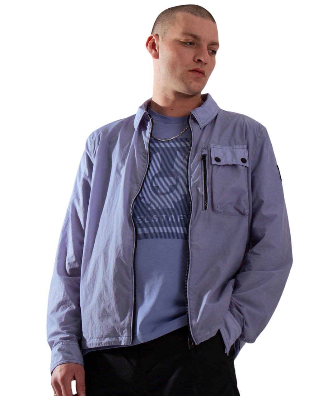 Belstaff Mauve Ripstop Rail Overshirt Shackett