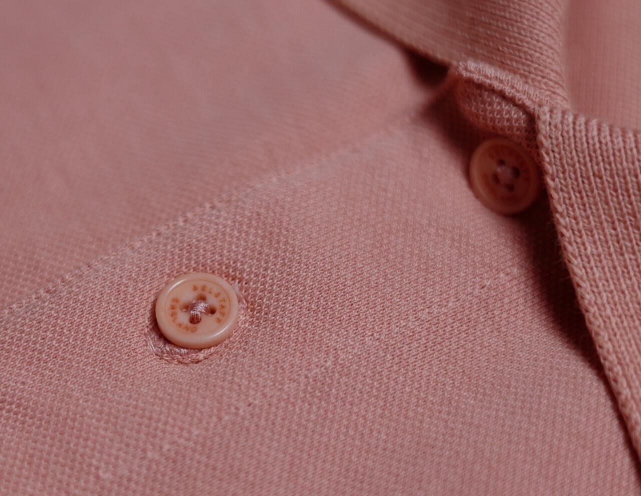 Belstaff Patch Short Sleeve Polo Rust Pink