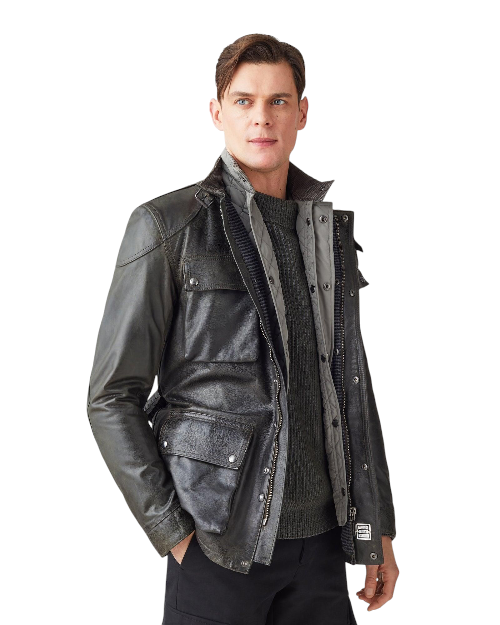 Belstaff Icon Quilted Nyon Waistcoat / Gilet Gunmetal Grey