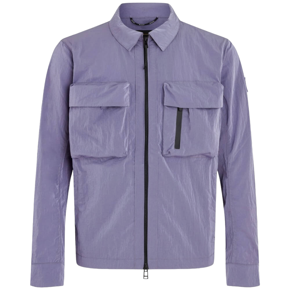 Belstaff Violet Rift Shimmer Shell Overshirt Shackett