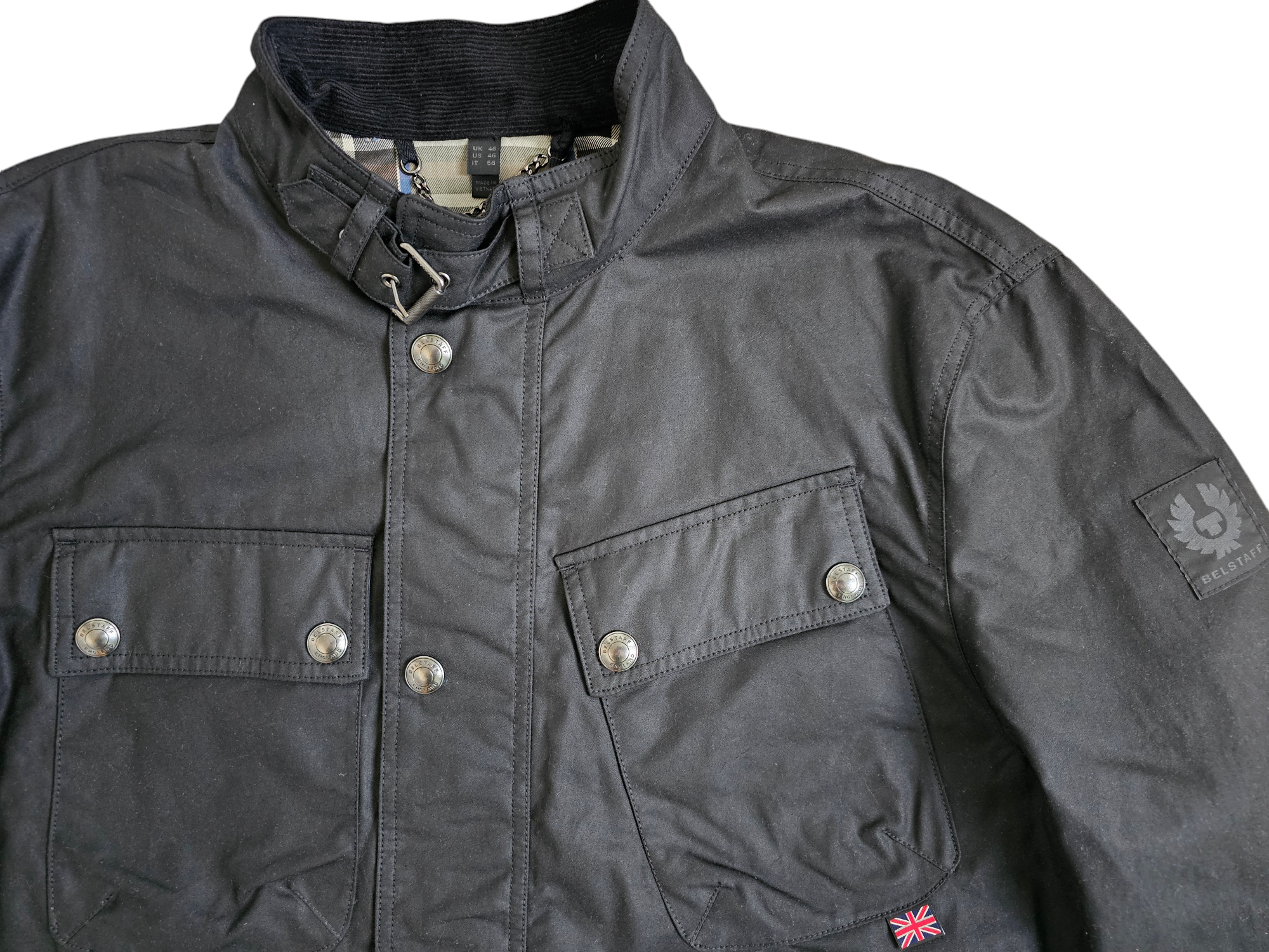 Belstaff Beat Jacket Black Lightweight Waxed Cotton Jacket