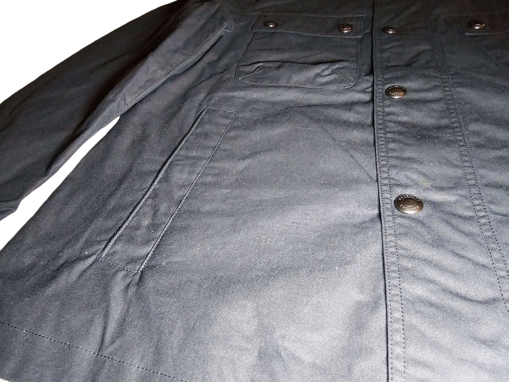 Belstaff Beat Jacket Deep Navy Lightweight Waxed Cotton Jacket