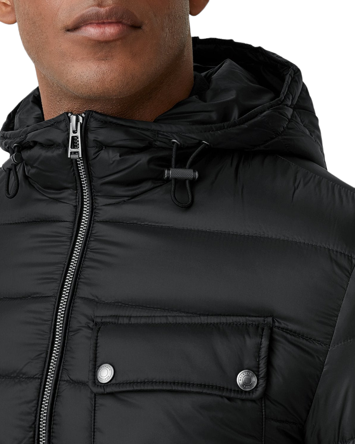 Belstaff Streamline Down Hooded Jacket Black