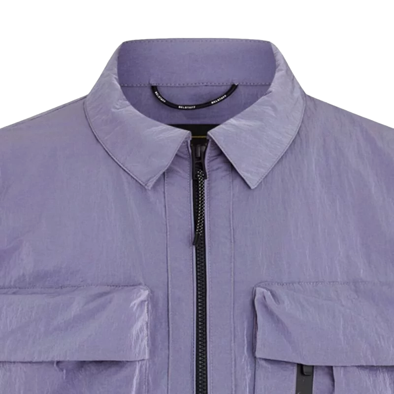 Belstaff Violet Rift Shimmer Shell Overshirt Shackett