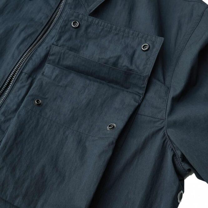 Belstaff Dark Ink Runner Cotton Blend Overshirt Shackett